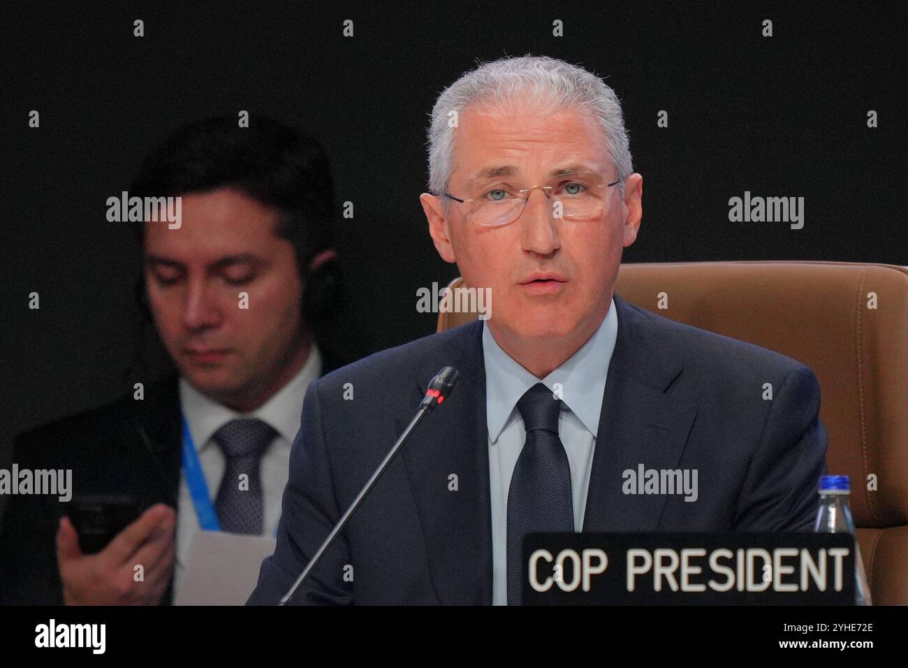Mukhtar Babayev, COP29 President, speaks during an opening plenary session at the COP29 U.N ...