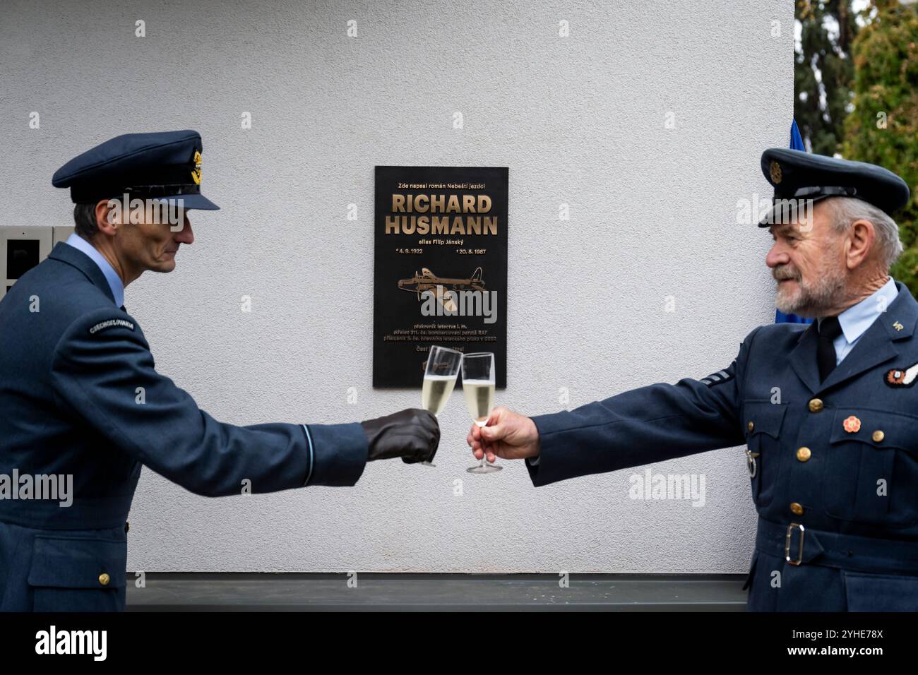 Prague, Czech Republic. 11th Nov, 2024. The memorial plaque of writer ...