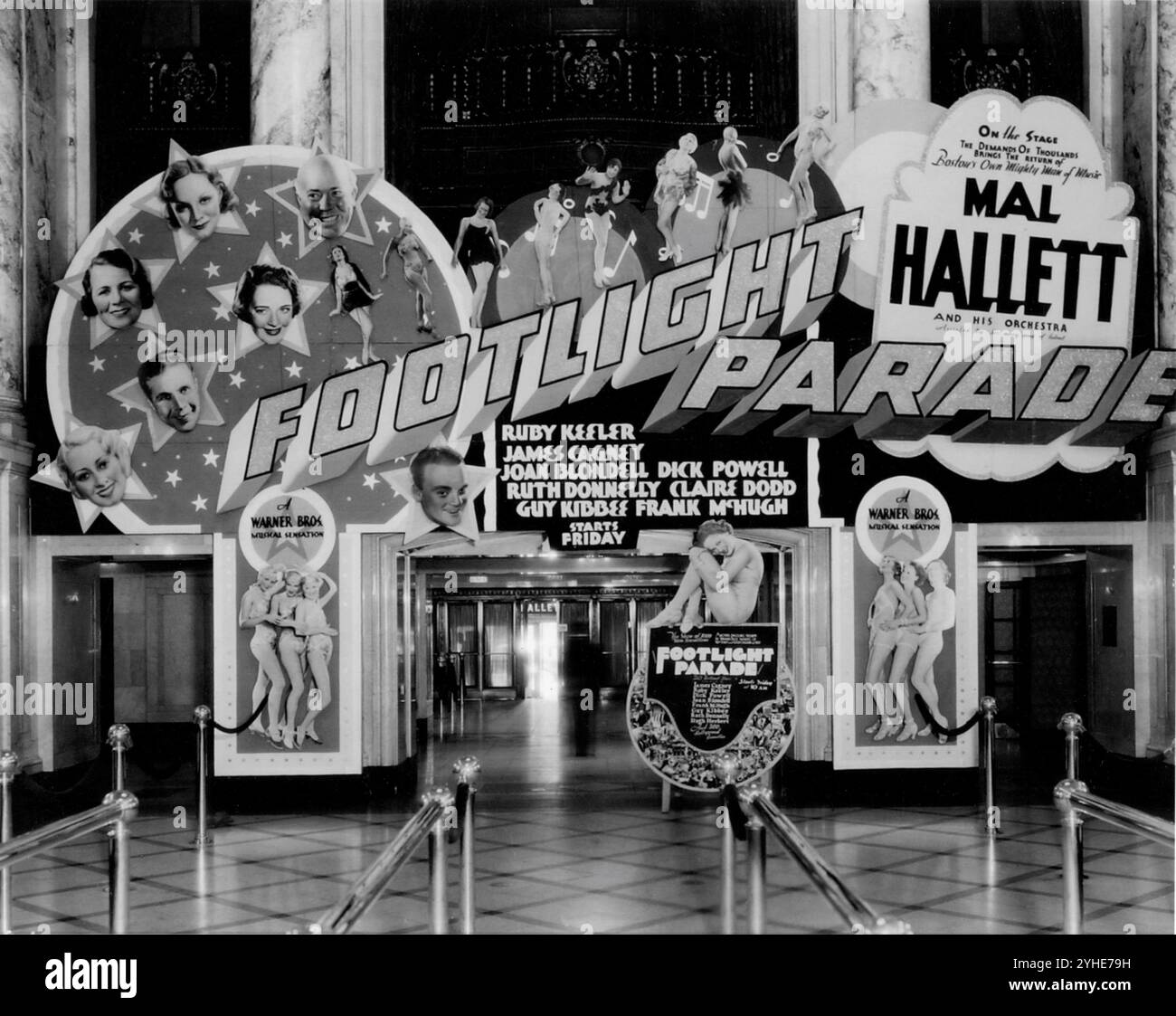 Lobby of unidentified Movie Theatre - possibly in Boston - showing ...