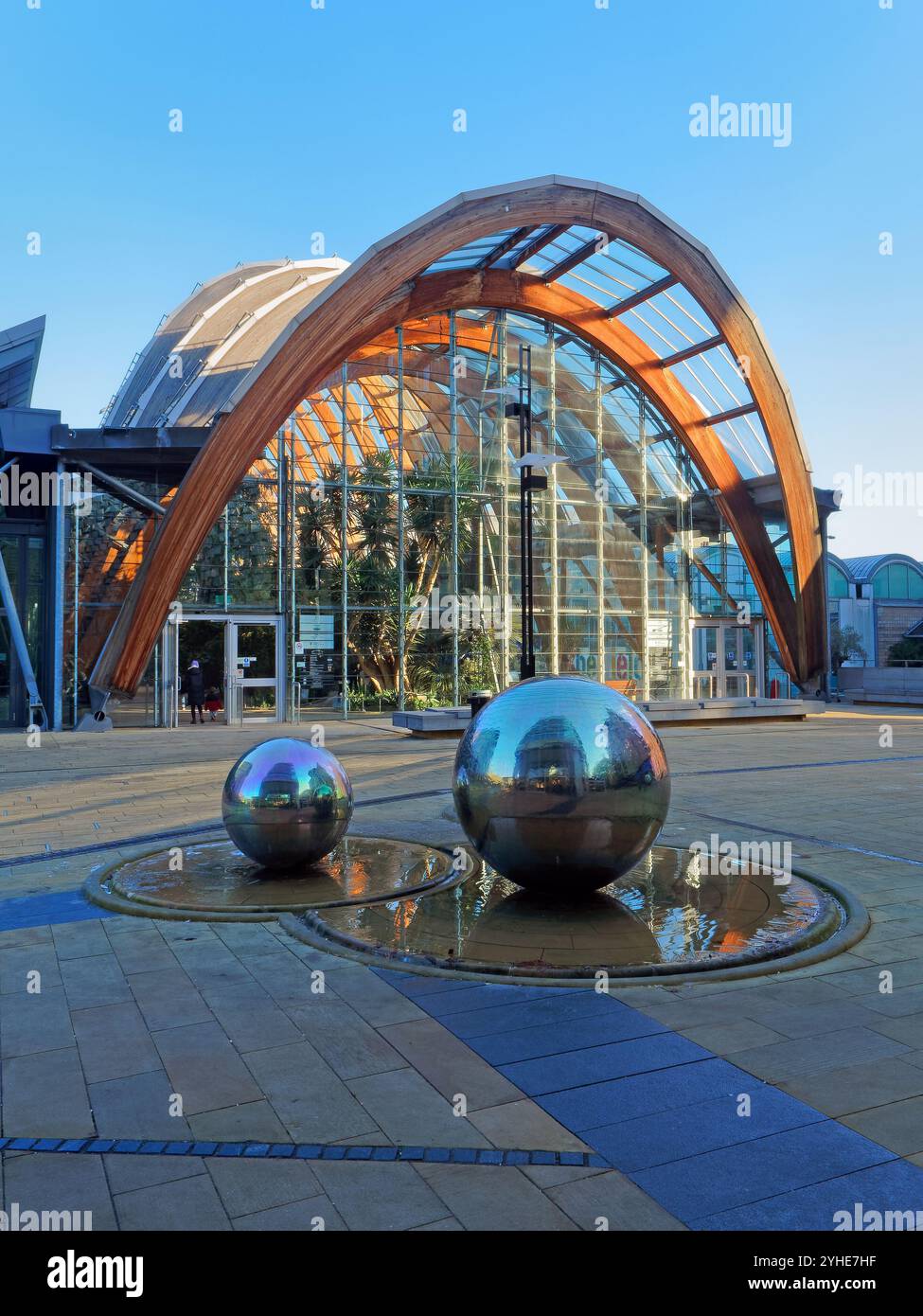 UK, South Yorkshire, Sheffield, Millennium Square, Winter Gardens Stock ...