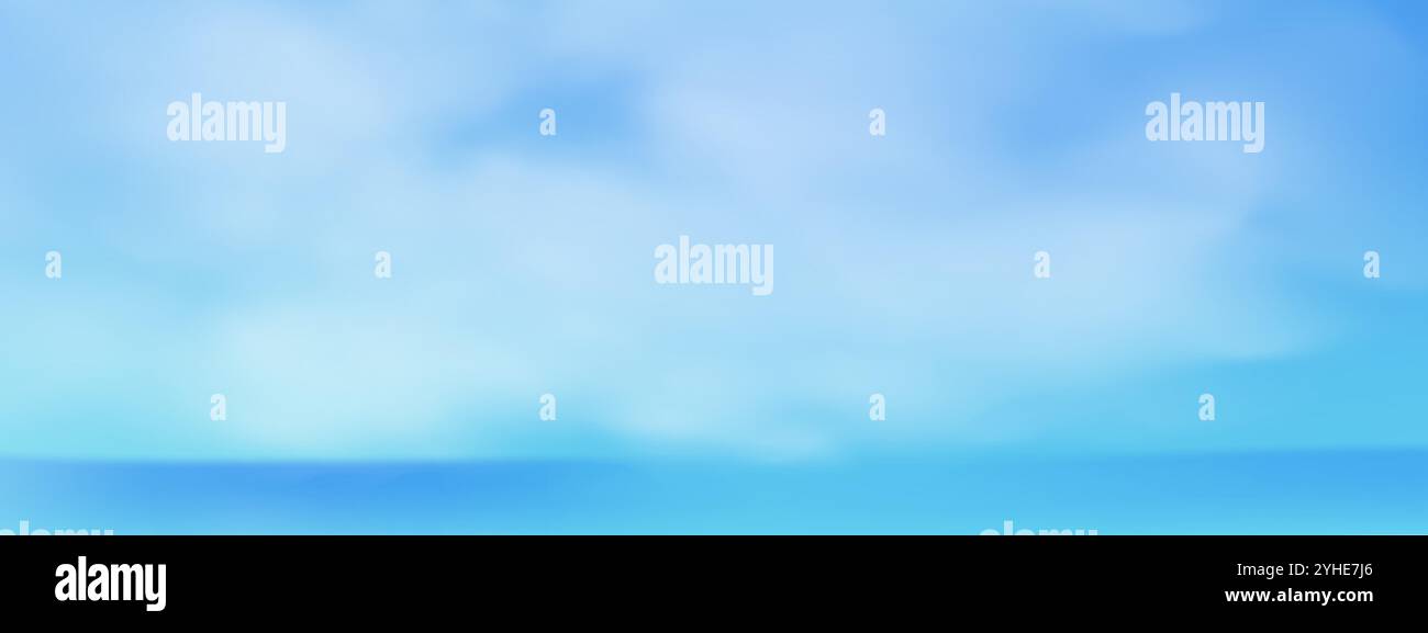 Illustration of a sky blue background with a fantastic clear azure and ...