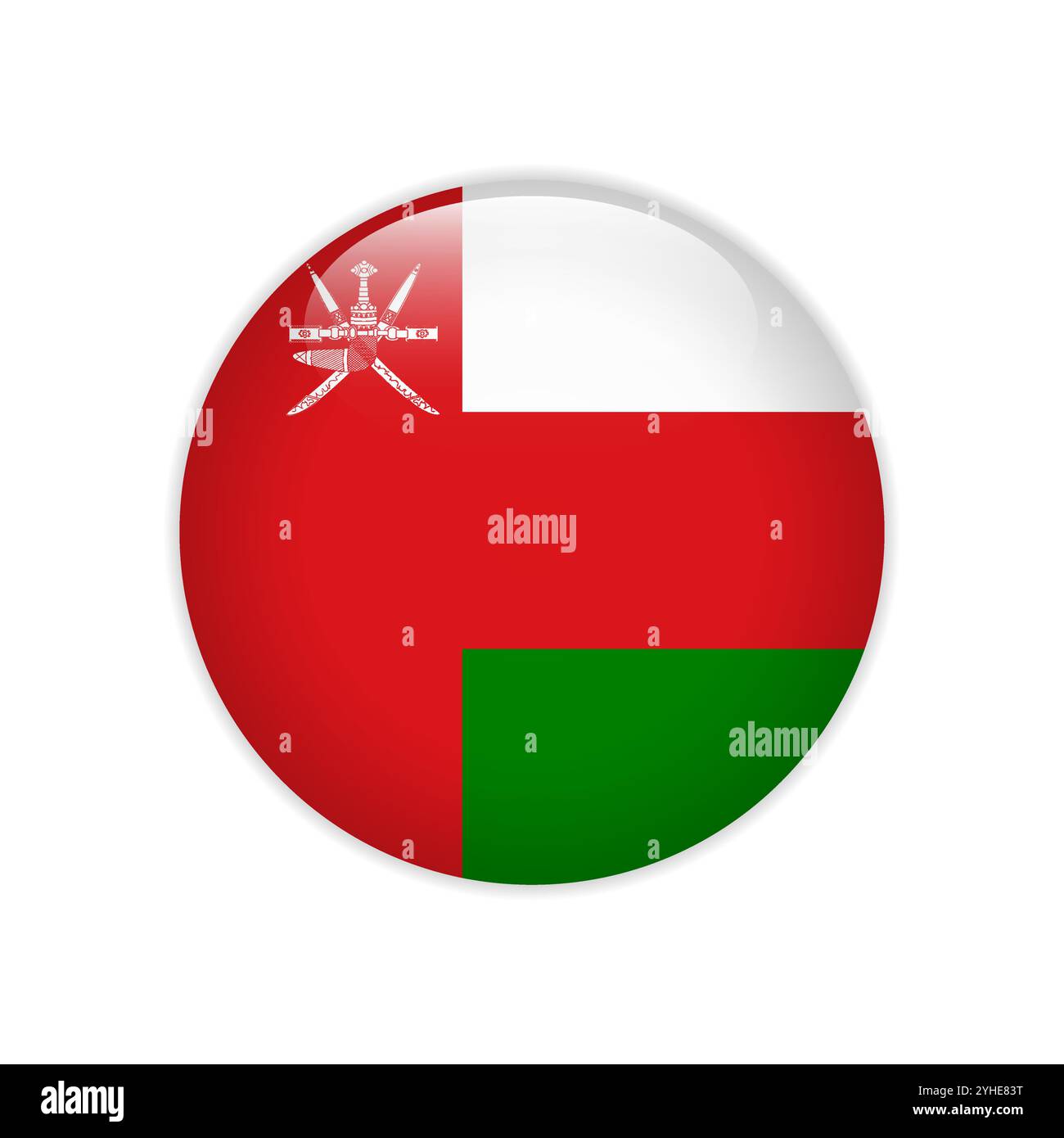 Flag of Oman button Stock Vector Image & Art - Alamy