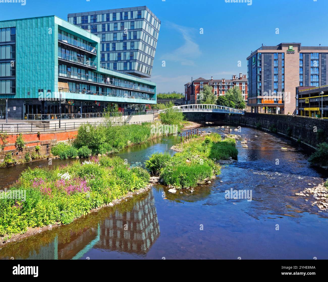 UK, South Yorkshire, Sheffield,City Centre, View from Blonk Street ...