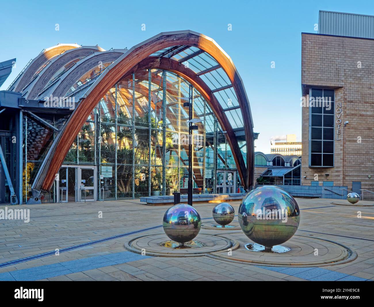UK, South Yorkshire, Sheffield, Millennium Square, Winter Gardens Stock ...