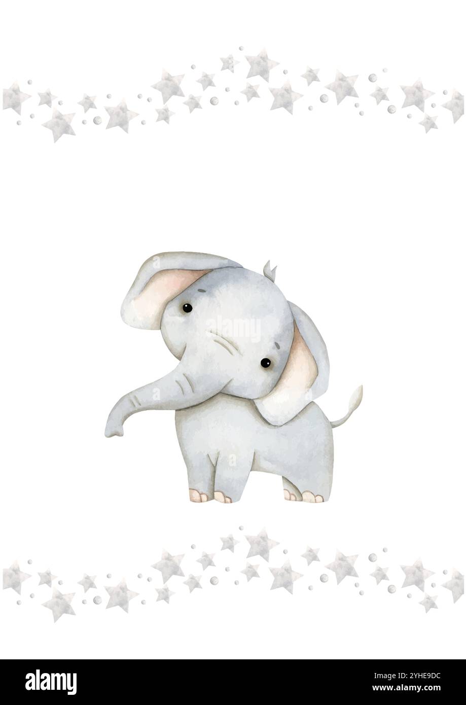 Baby Elephant Cut Out Template