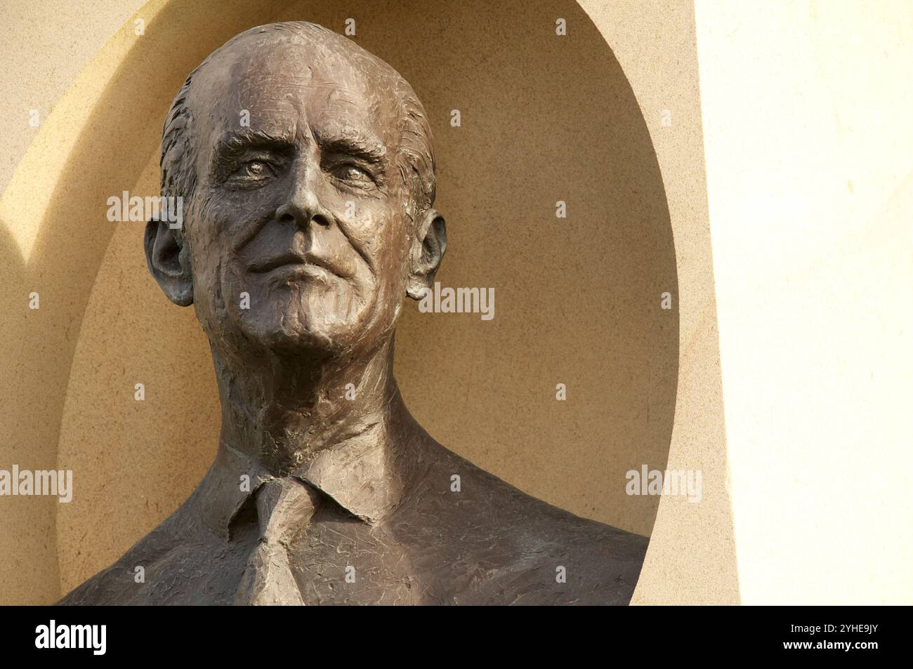 Memorial bronze bust of the late Prince Philip Duke of Edinburgh ...
