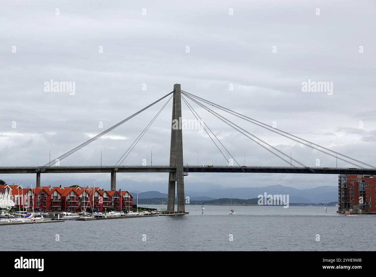 Stavanger City Bridge is a cable-stayed bridge. It crosses the ...