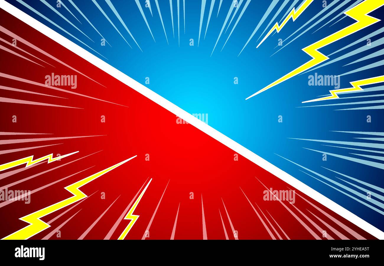 Versus battle retro background with halftones. Vector illustration ...