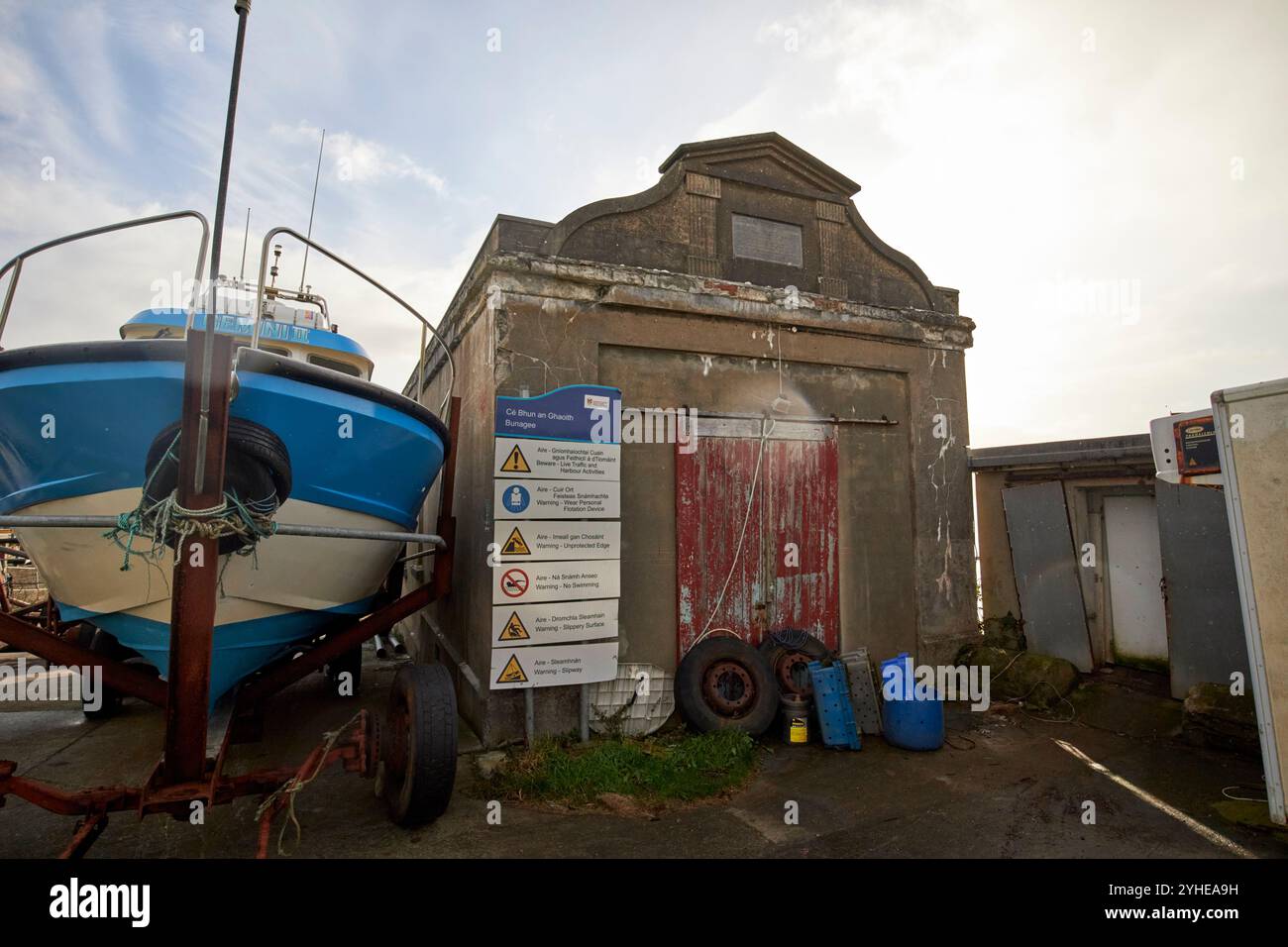 boat and former lifeboat station bunagee pier and harbour, county ...