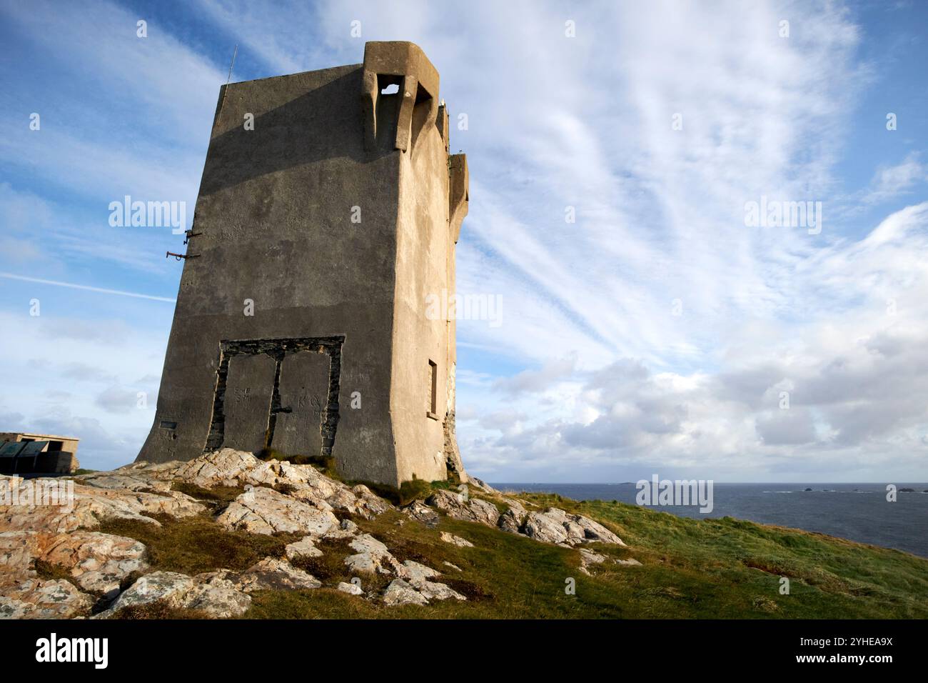 signal tower on banbas crown old derelict coastguard lookout station ...