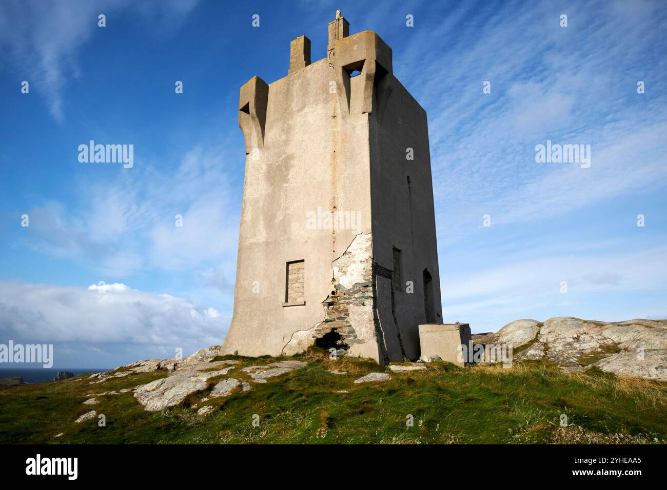 signal tower on banbas crown old derelict coastguard lookout station ...