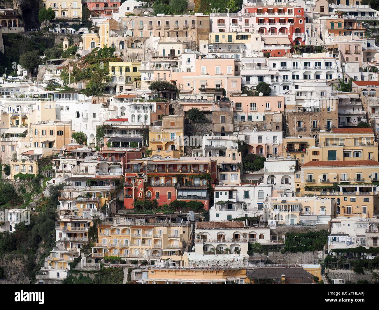 Panoramic view of Positano, Amalfi Coast, province of Salerno, Sorrento ...