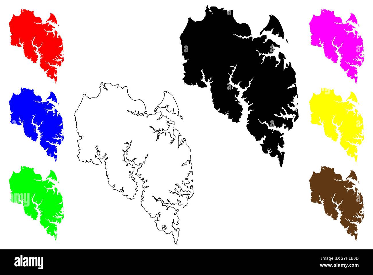 Mathews vector outline map hi-res stock photography and images - Alamy