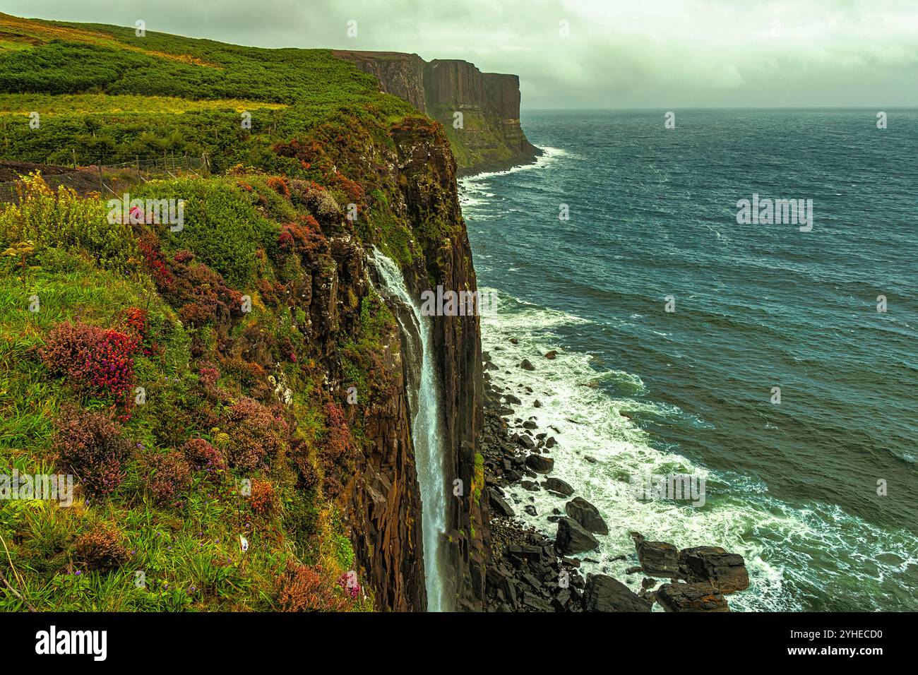 The spectacular Mealt Walls waterfall originates from the waters of ...