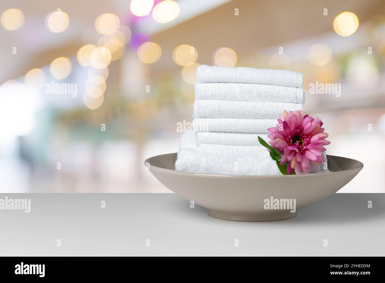 Stack of bath towels Stock Photo - Alamy