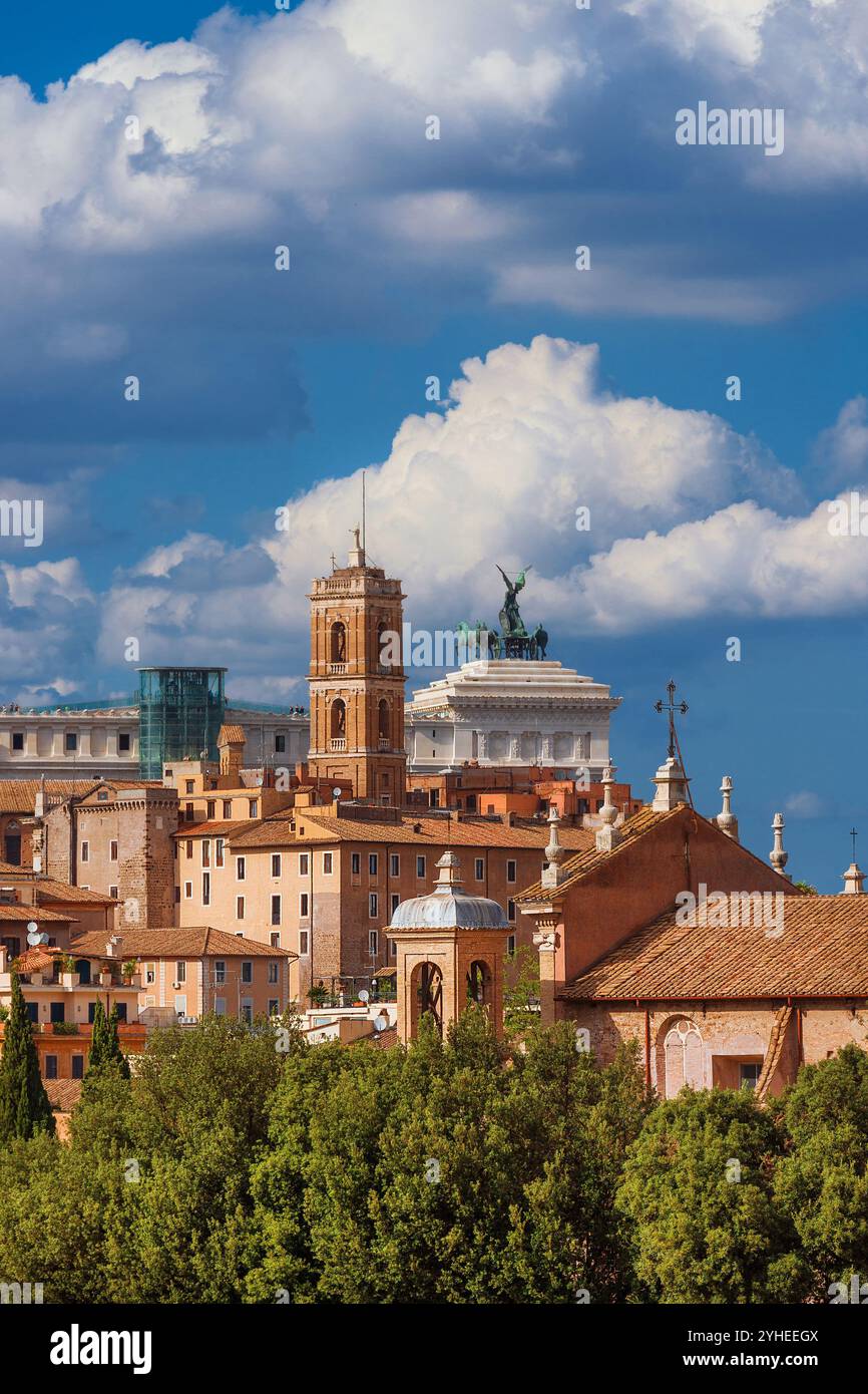 View of the Capitoline Hill famous monuments in Rome Stock Photo - Alamy