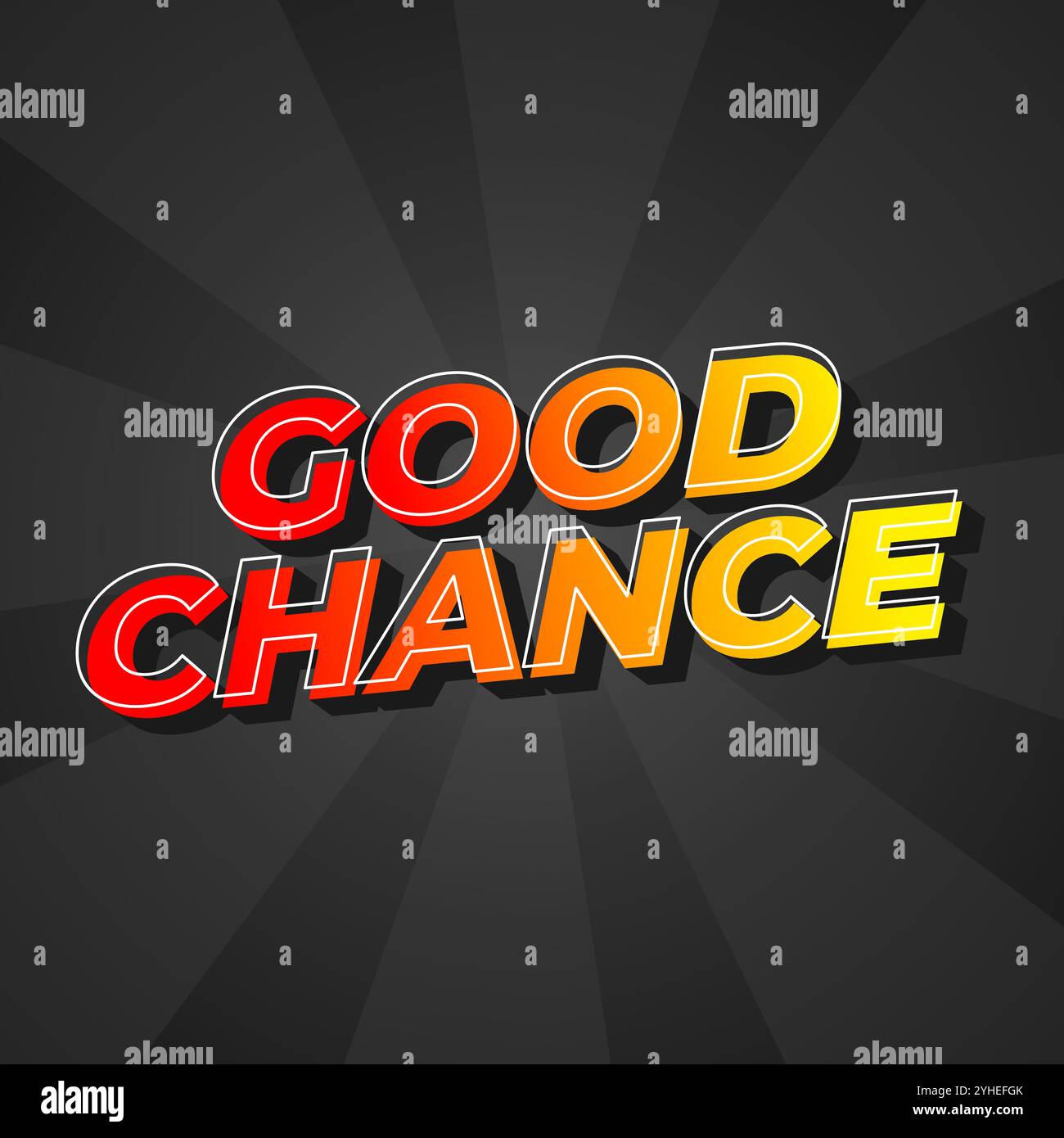 Good chance text effect design for social media ads Stock Vector Image ...