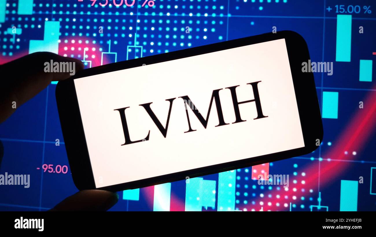 Konskie, Poland - November 10, 2024: LVMH company logo displayed on ...