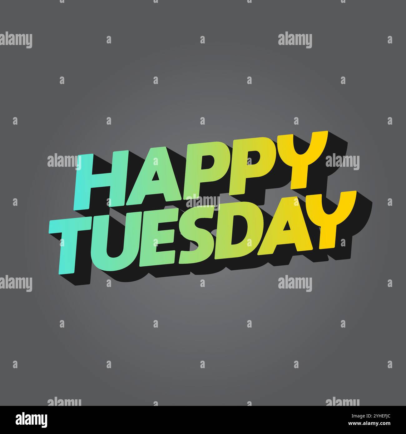 Happy tuesday text effect design with Uppercase letters and 3D style ...
