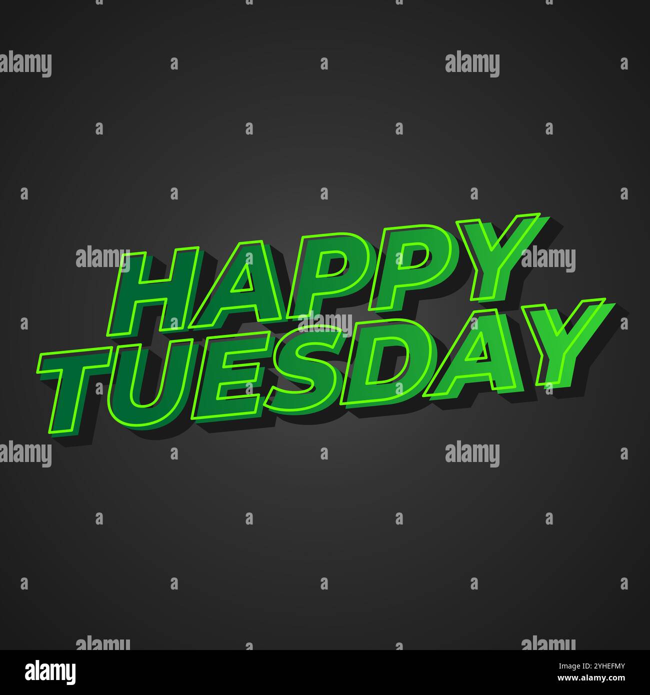 Happy tuesday text effect design with Uppercase letters and 3D style ...