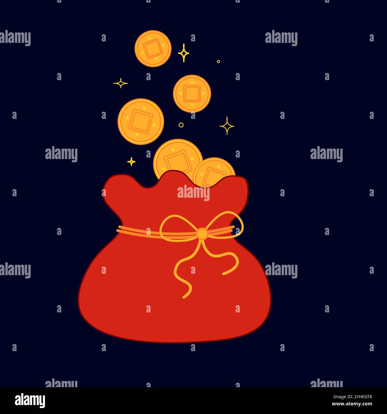 Cute chinese money bag Stock Vector Images - Alamy