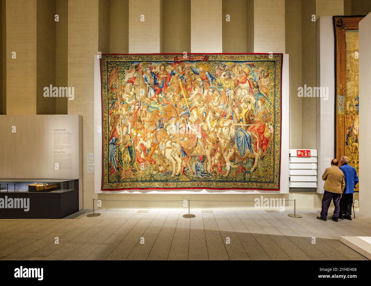 The tapestry Triumph of Fame over Death, Anonymous, at the Royal Collections Gallery Stock Photo ...