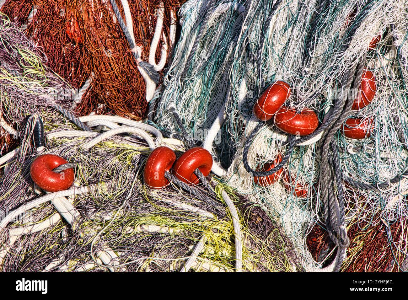 fishing net, empty, ready to use Stock Photo - Alamy