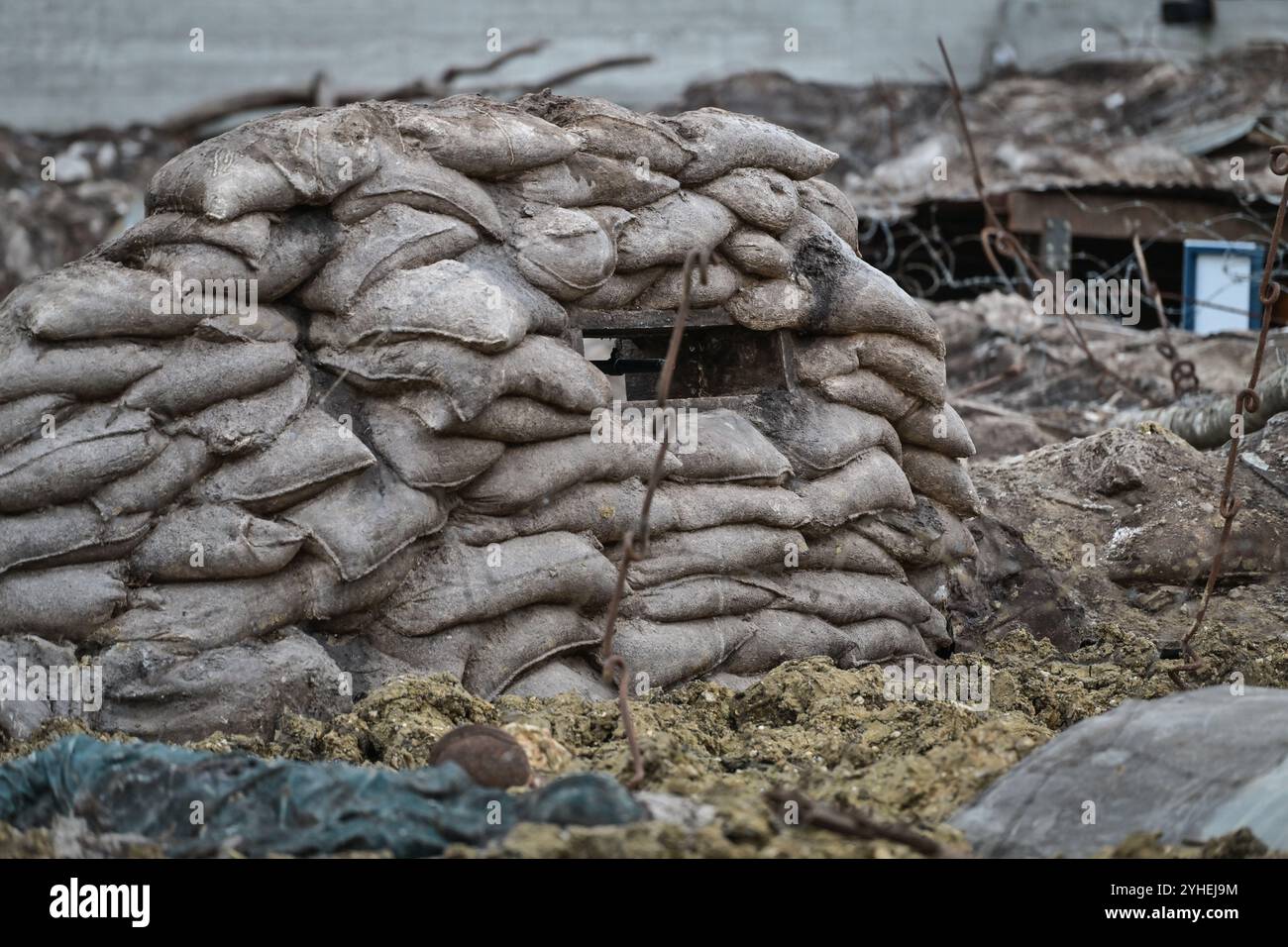 This photograph shows artificial trenches of WWI as French Prime ...