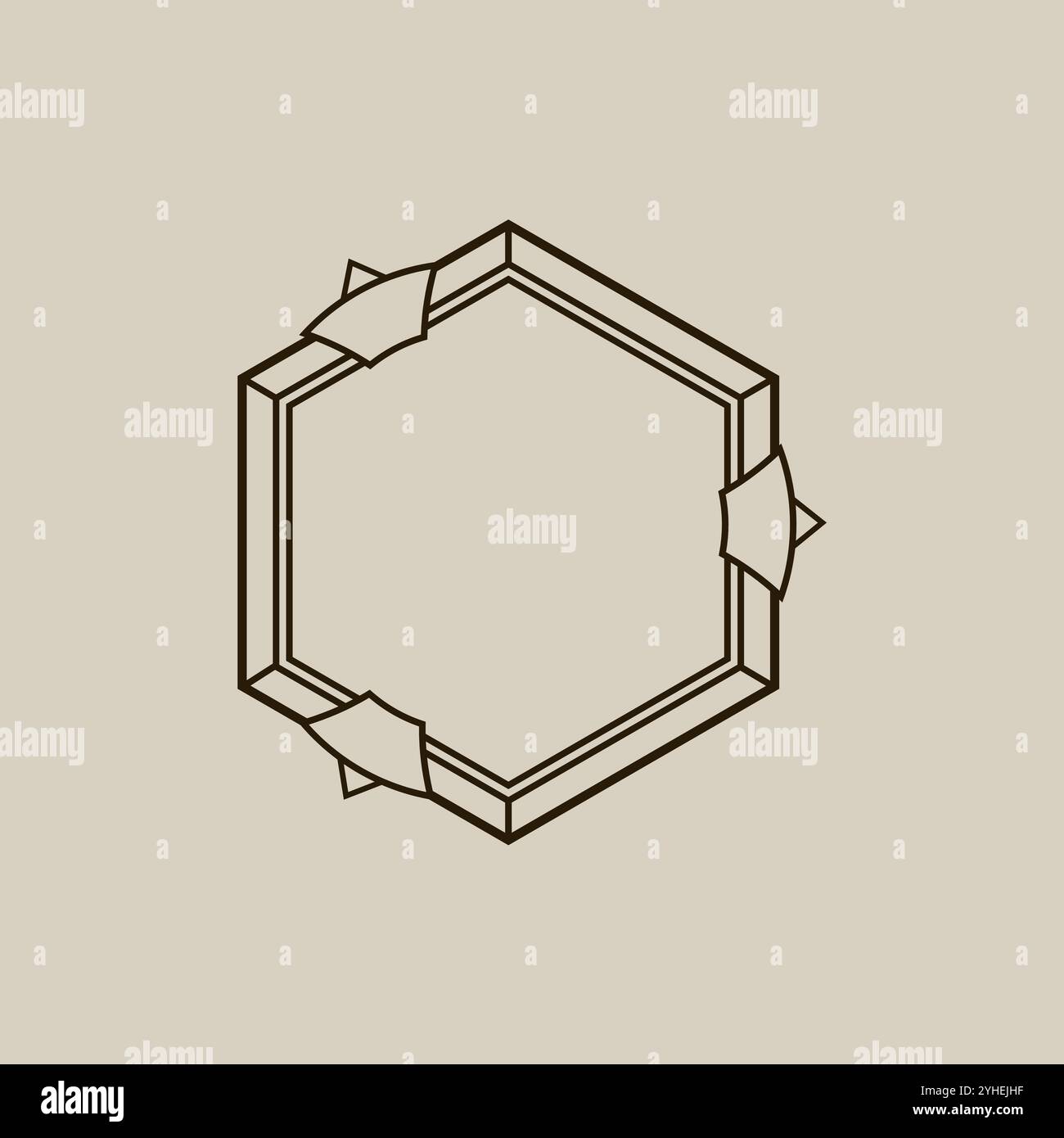 Hexagon with mystical, spiritual symbols Stock Vector Image & Art - Alamy