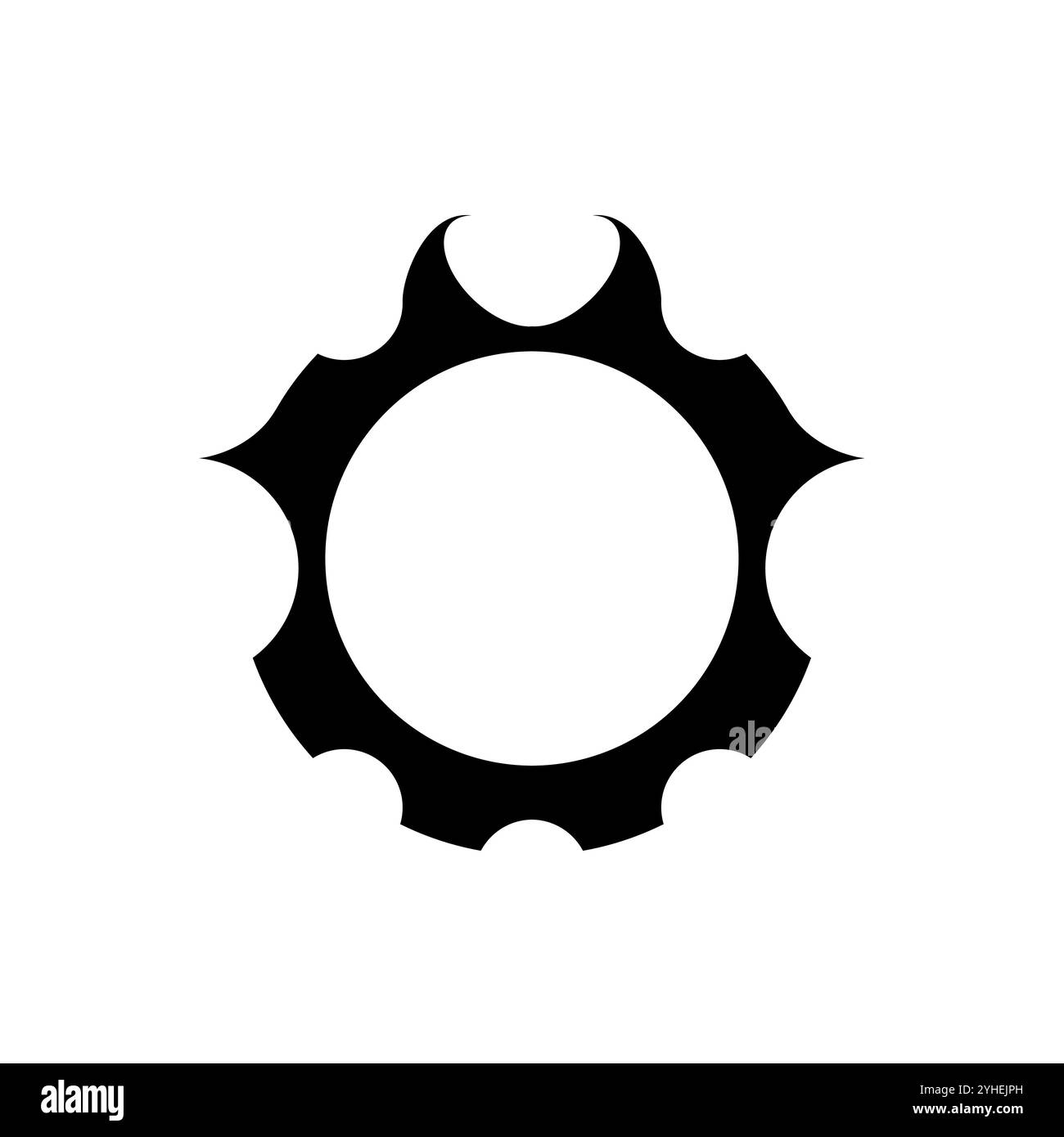 Black circular avatar frame with a devilish, scifi inspired design ...