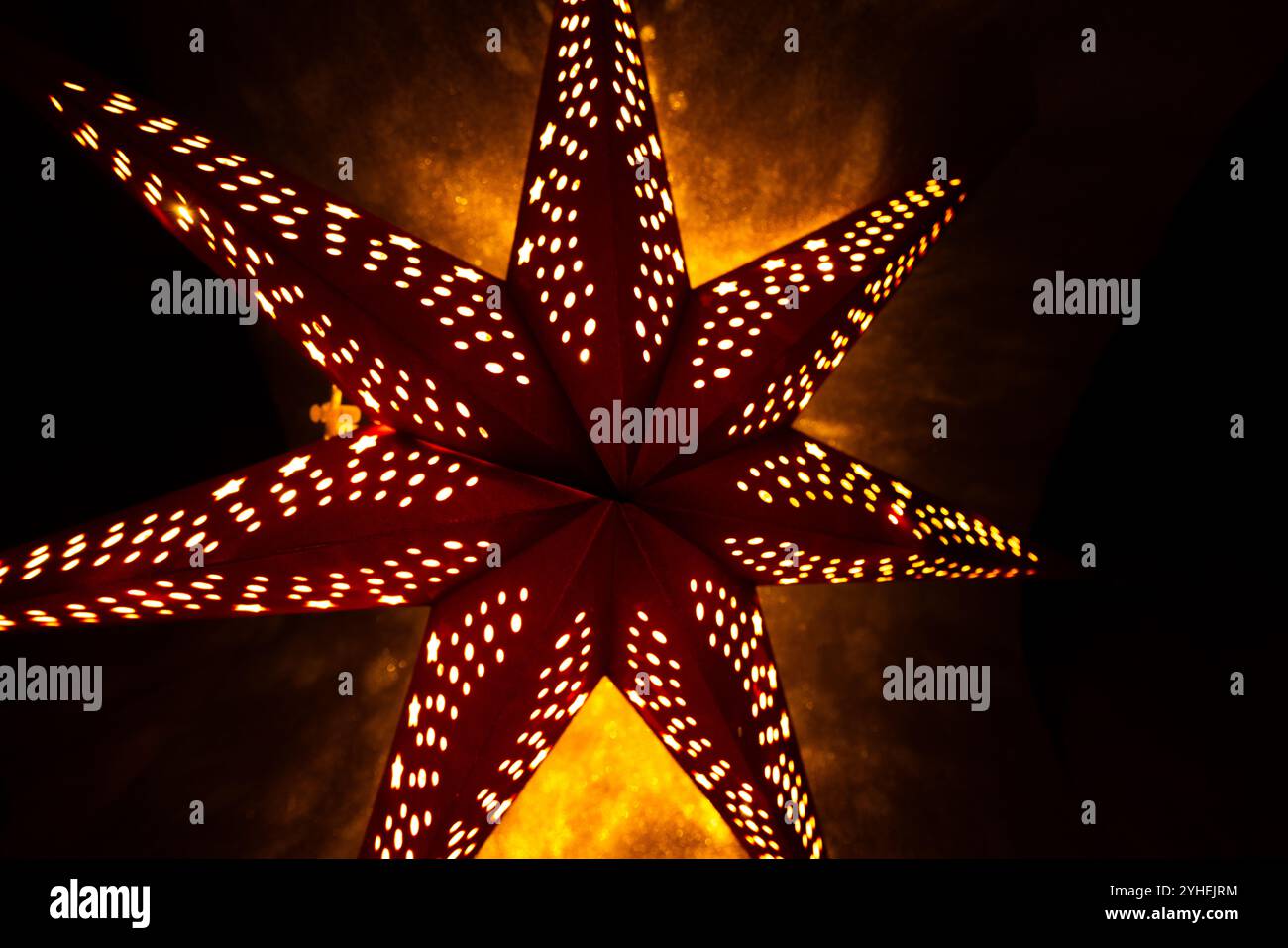 Glowing Christmas star light decoration for design purpose Stock Photo ...