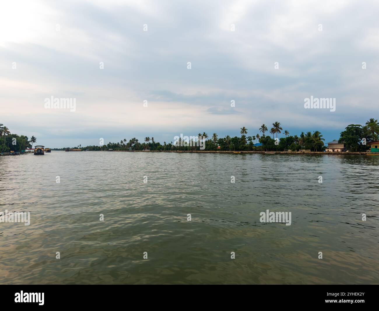 Alleppey, Kerala, India - May 15 2024: Experience of a scenic houseboat cruise through the ...