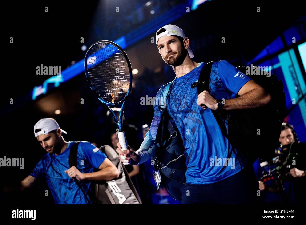 Torino, Italia. 11th Nov, 2024. Italy's Simone Bolelli and Italy's ...