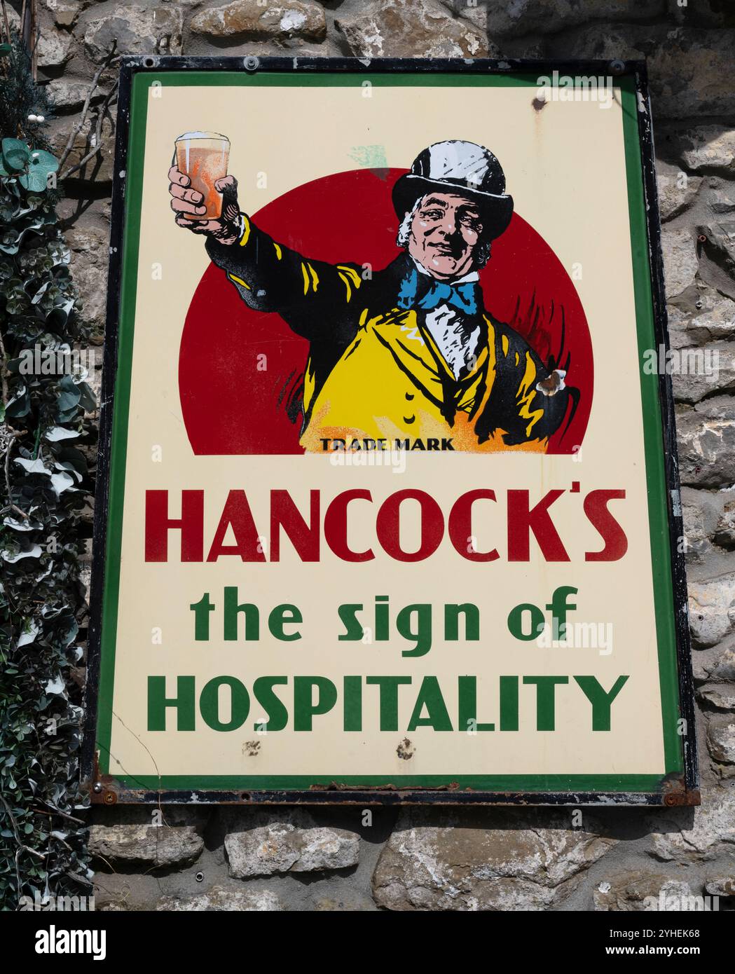 Sign on the wall of the Royal Oak Inn, Saundersfoot, Pembrokeshire ...