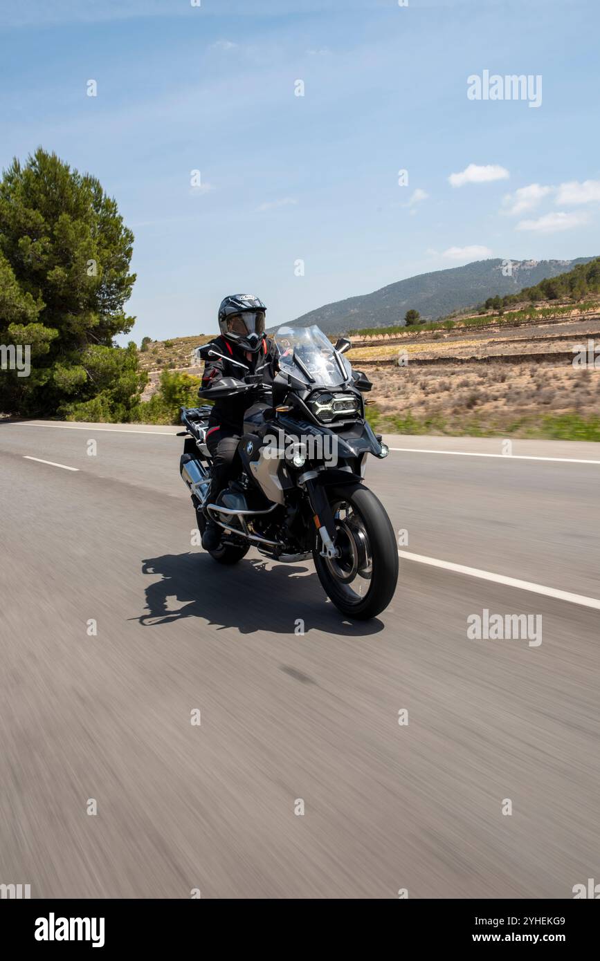 Riding a motorcycle on a highway Stock Photo - Alamy