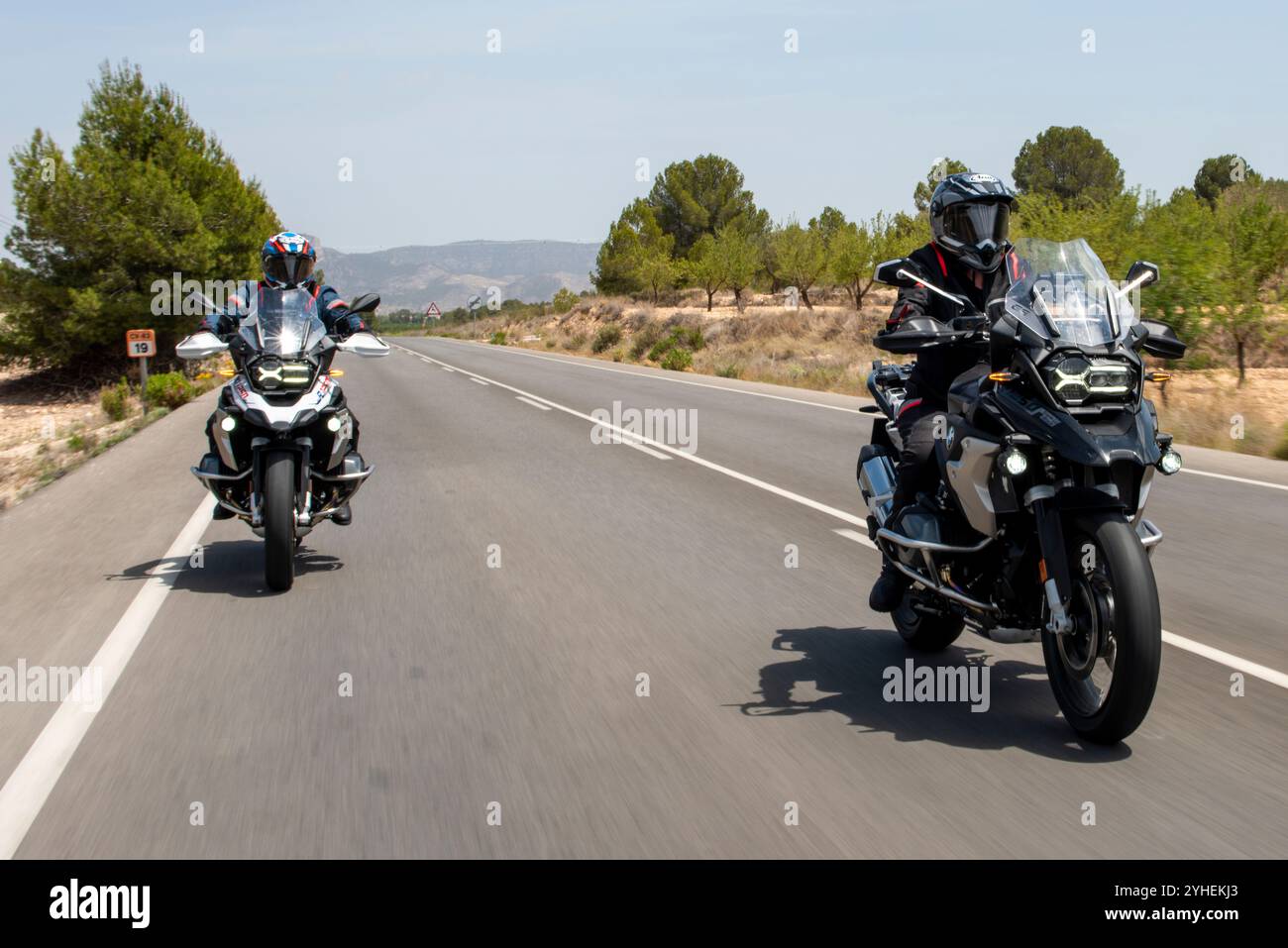 Riding a motorcycle on a highway Stock Photo - Alamy