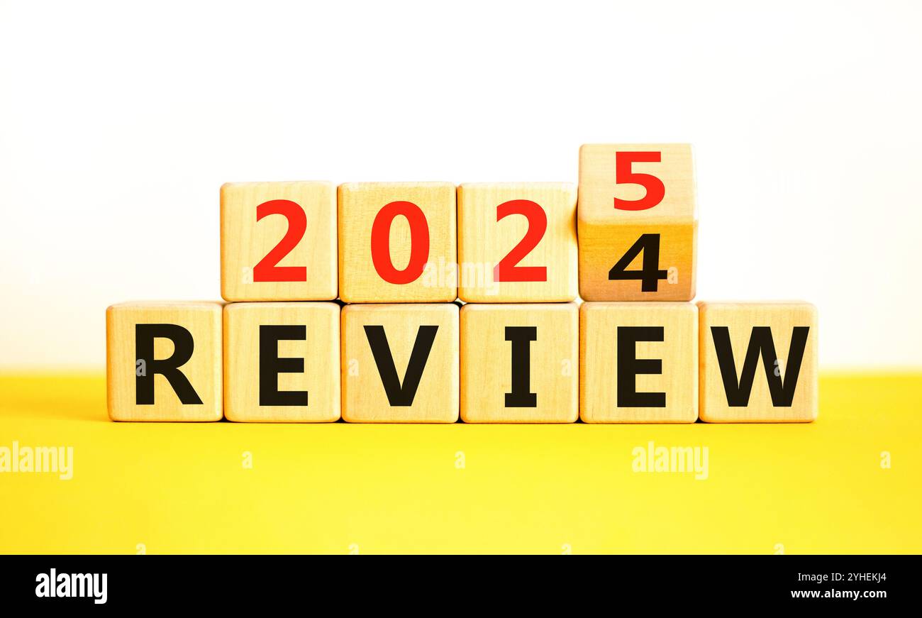 Planning 2025 review new year symbol. Concept words 2024 Review to 2025 ...