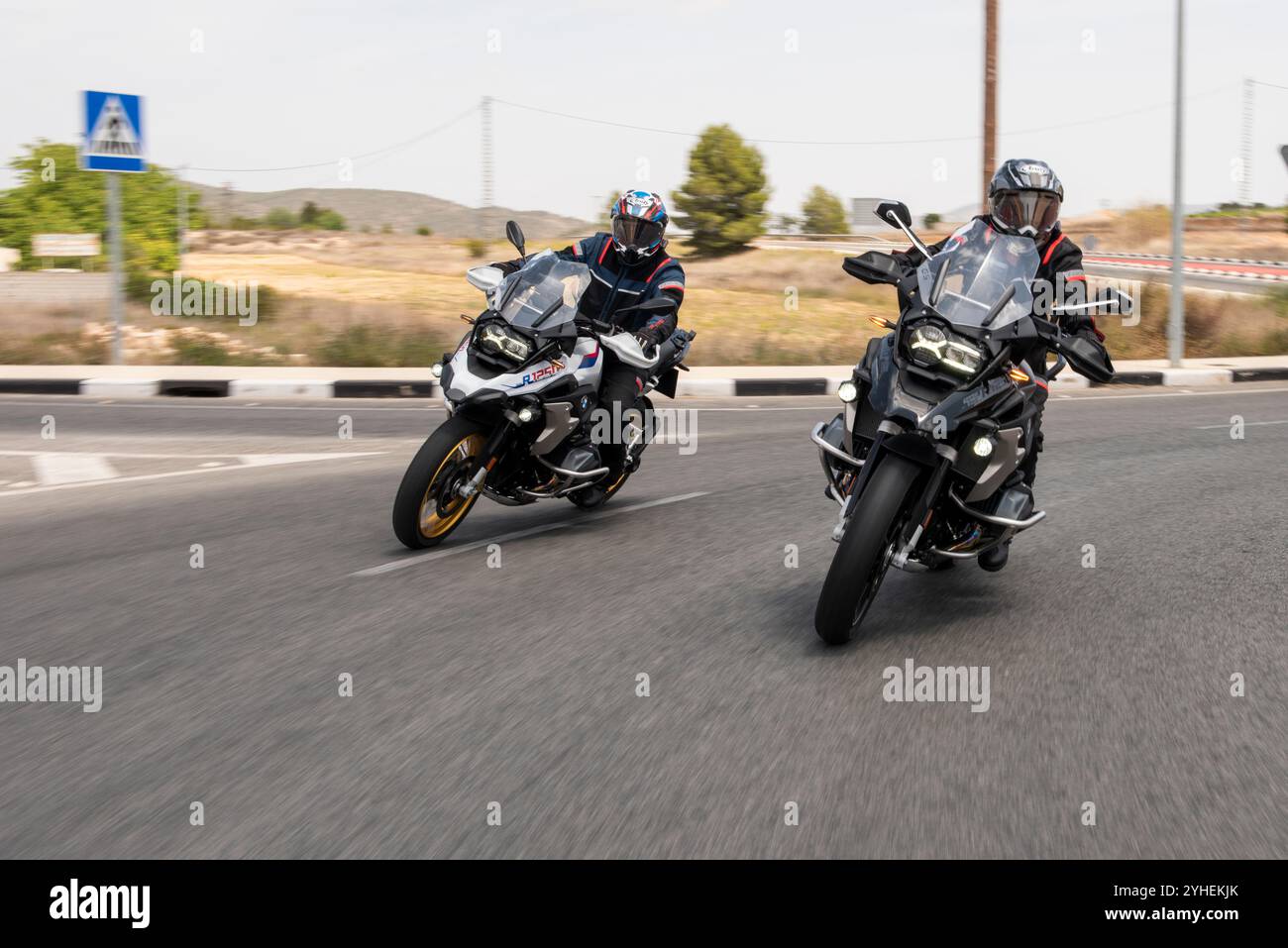 Riding a motorcycle on a highway Stock Photo - Alamy