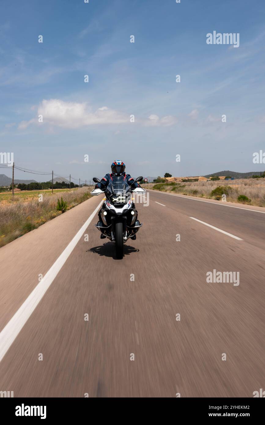 Riding a motorcycle on a highway Stock Photo - Alamy