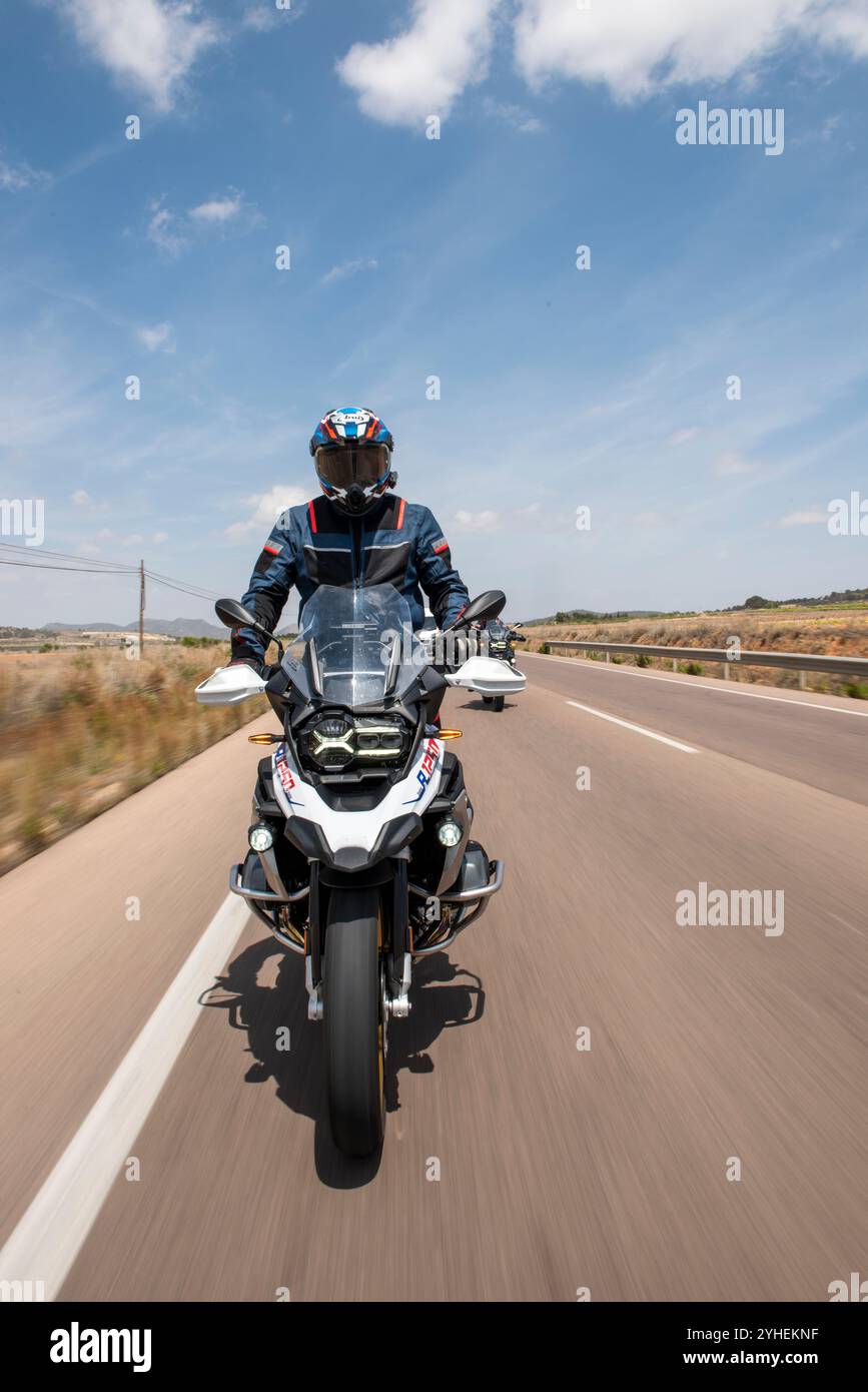 Riding a motorcycle on a highway Stock Photo - Alamy
