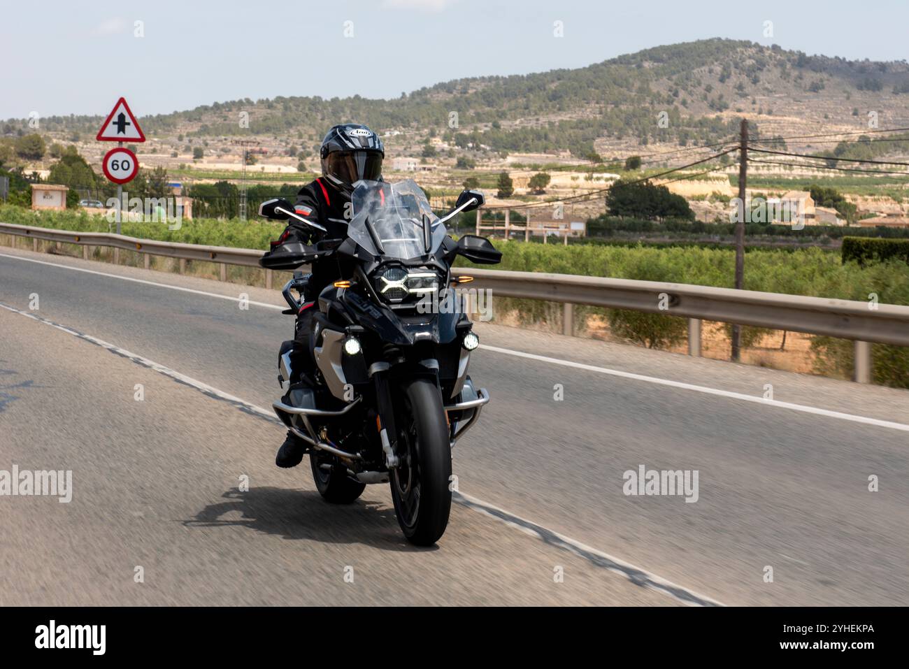 Riding a motorcycle on a highway Stock Photo - Alamy