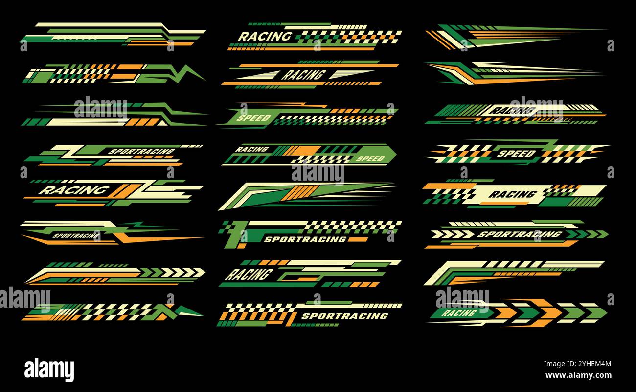 Graphic abstract racing designs Stock Vector Images - Alamy