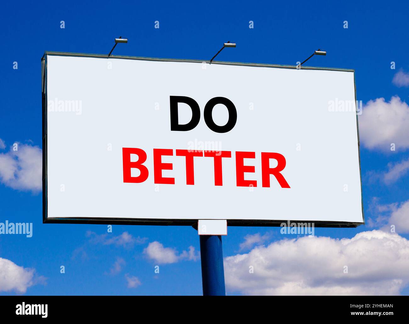 Do better symbol. Concept words Do better on beautiful big white ...