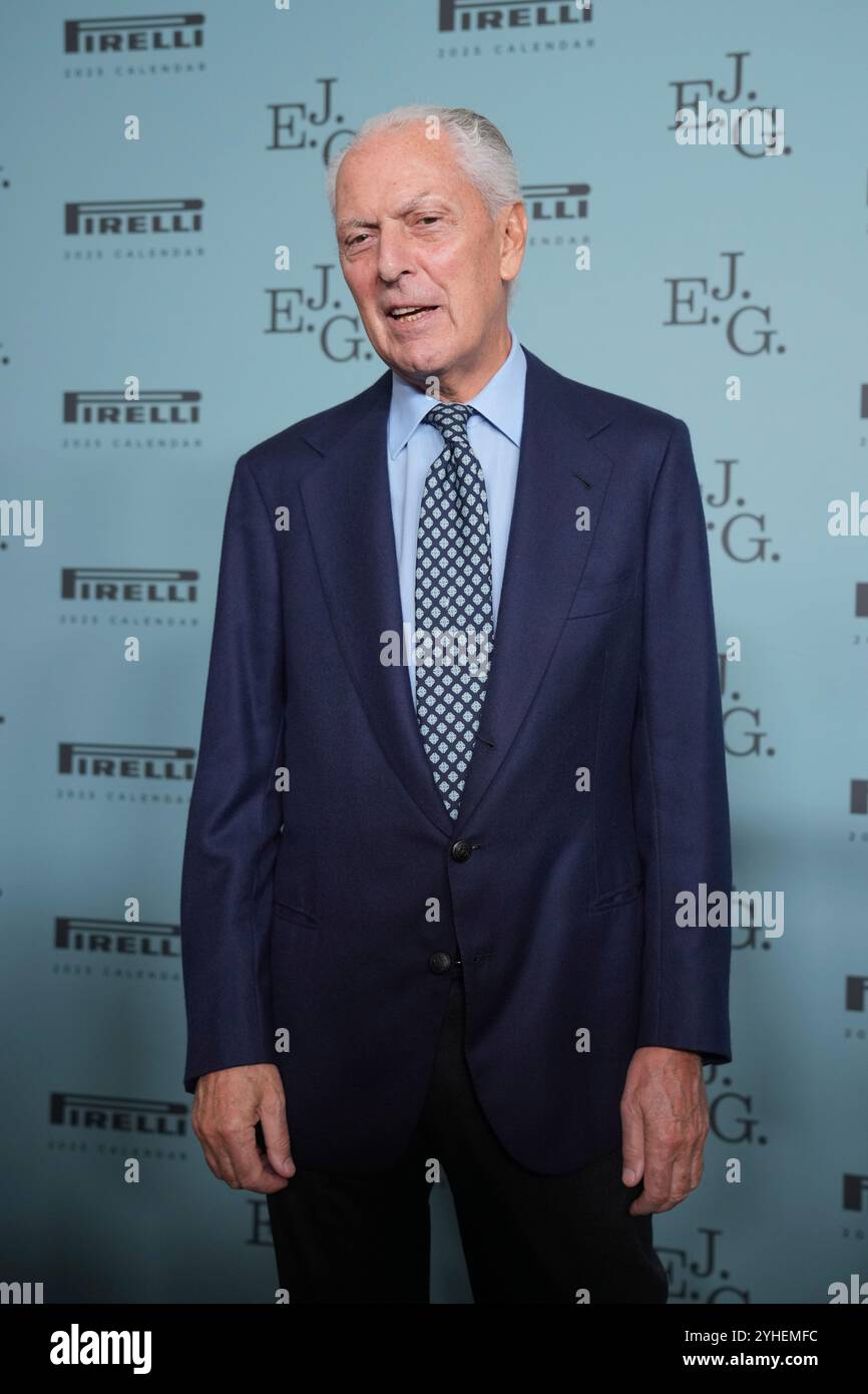 Marco Tronchetti Provera arrives for the 2025 Pirelli calendar launch ...