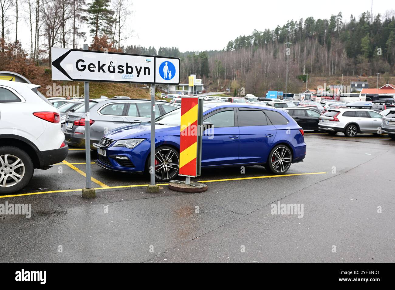 Ullared, Halland, Sweden. November 11 2024. Gekås parking lot Stock ...