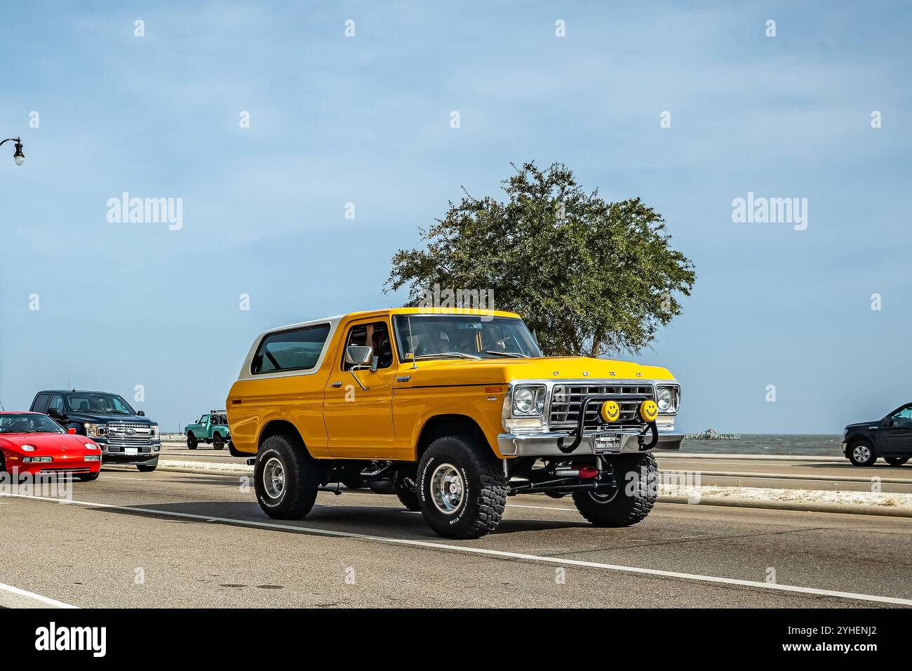 Gulfport, MS - October 04, 2023: Wide angle front corner view of a 1978 ...