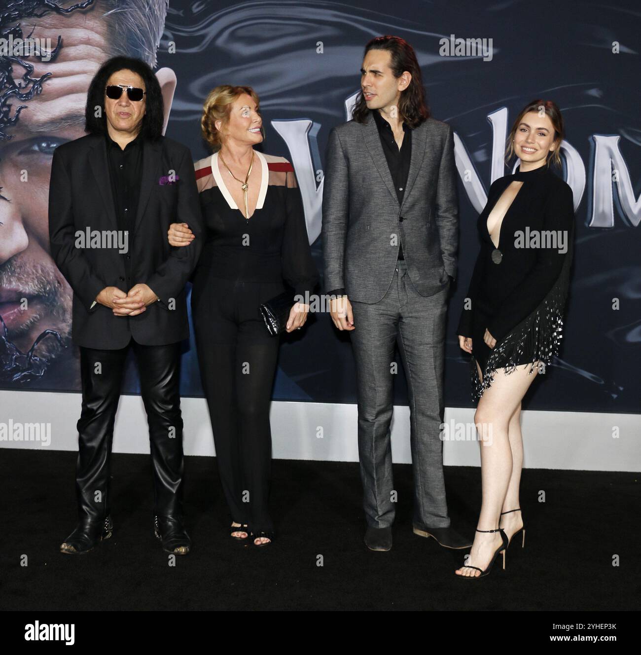 Gene Simmons, Shannon Tweed, Nick Simmons and Sophie Simmons at the Los ...