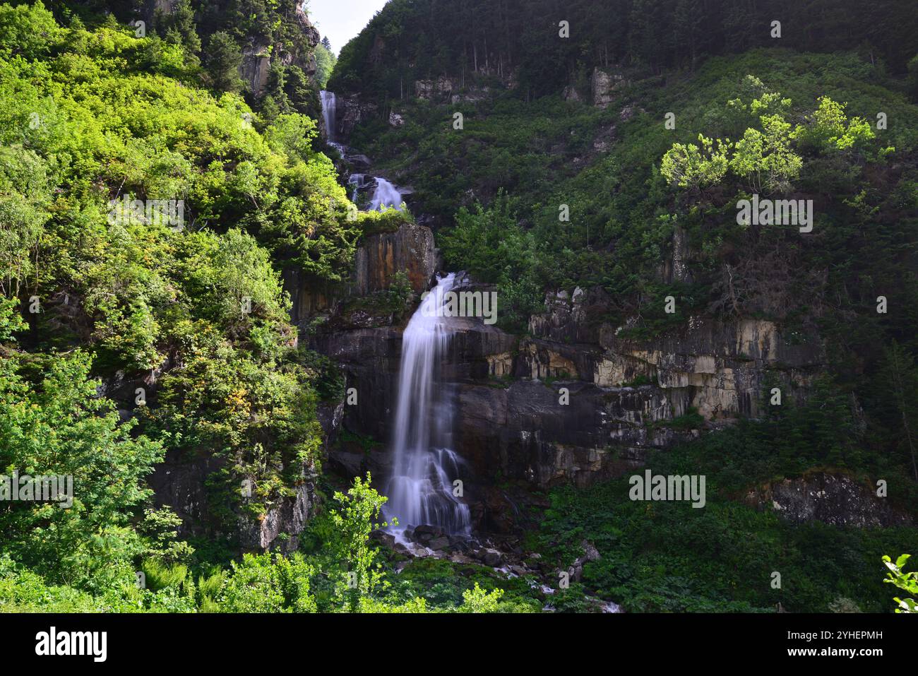 A view from Cimil Waterfall in Ikizdere, Rize, Turkey Stock Photo - Alamy