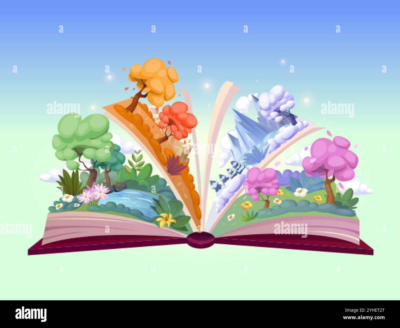 Four season book. Kids seasoned reading storybook, magic books story ...