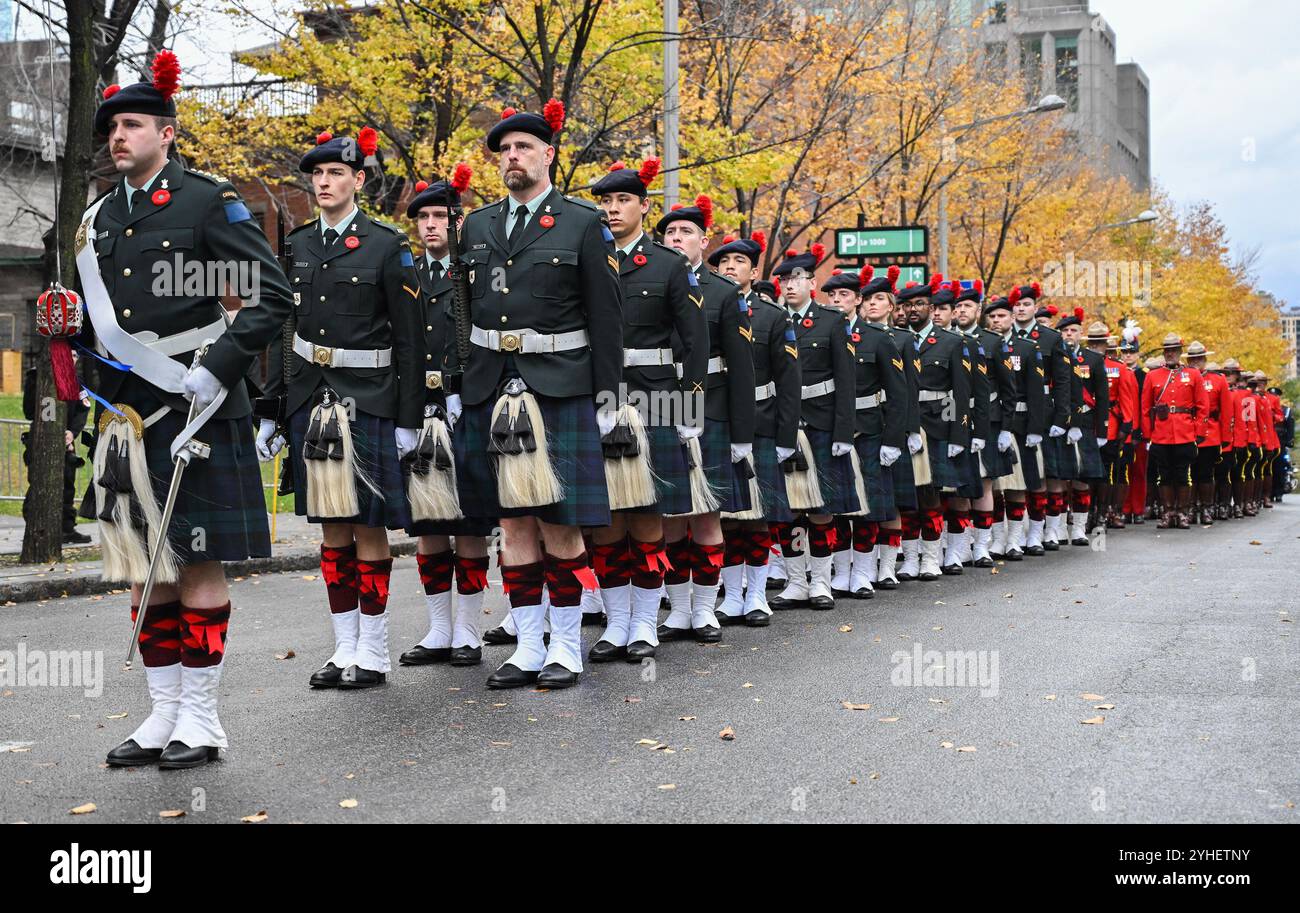 Montreal, Canada. 11th Nov, 2024. Members of the Canadian Armed Forces ...